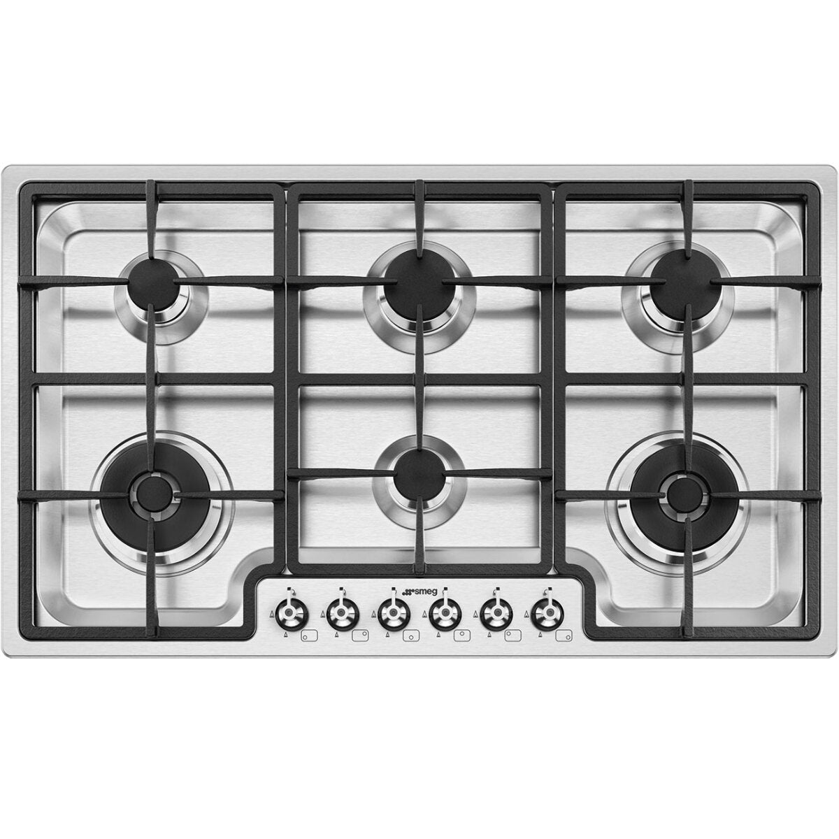Smeg 90cm Stainless Steel Gas Cooktop PGA962 – The Appliance Group