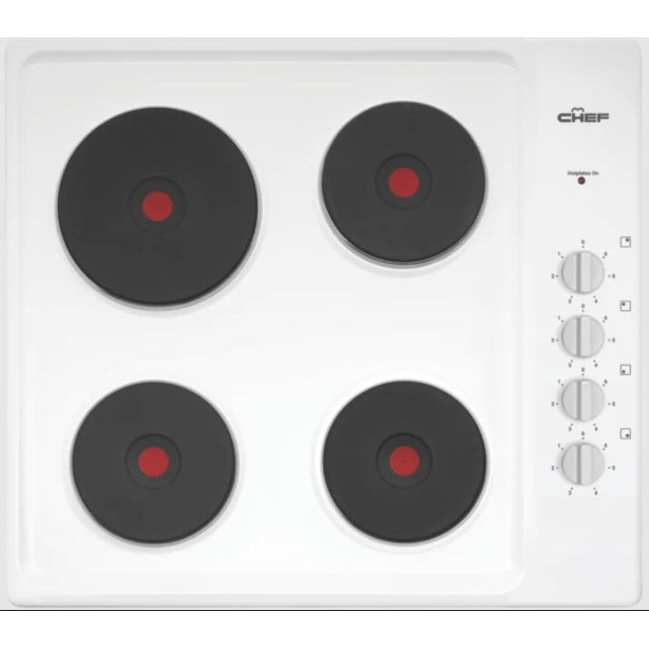 Chef 60cm Electric Solid Cooktop White CHS642WB - Factory Seconds Disc ...